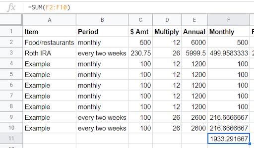 How I Use Excel Formulas To Make Super Quick Changes To My Budget